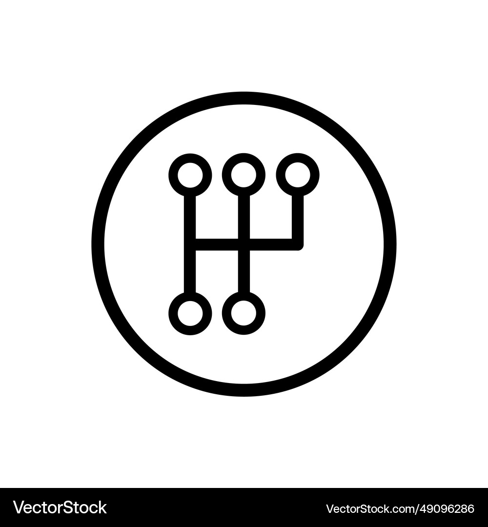 Gearbox icon lineal style outline Royalty Free Vector Image