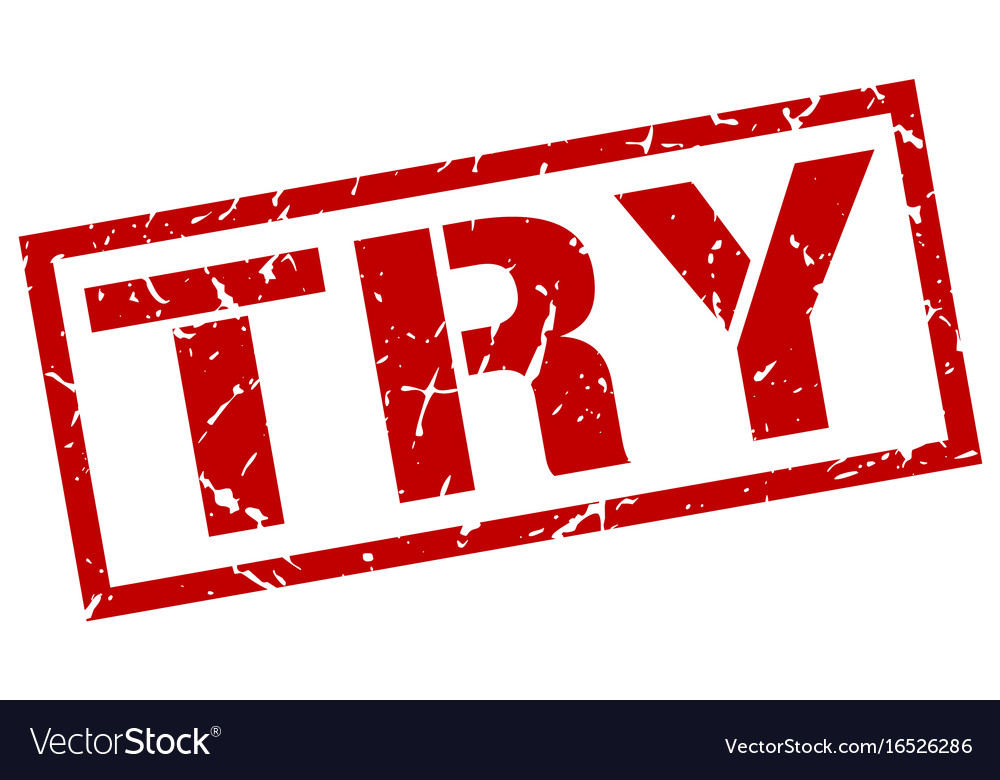 Try stamp Royalty Free Vector Image - VectorStock