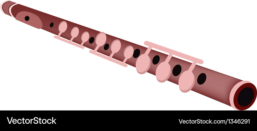 A musical flute isolated on white background Vector Image