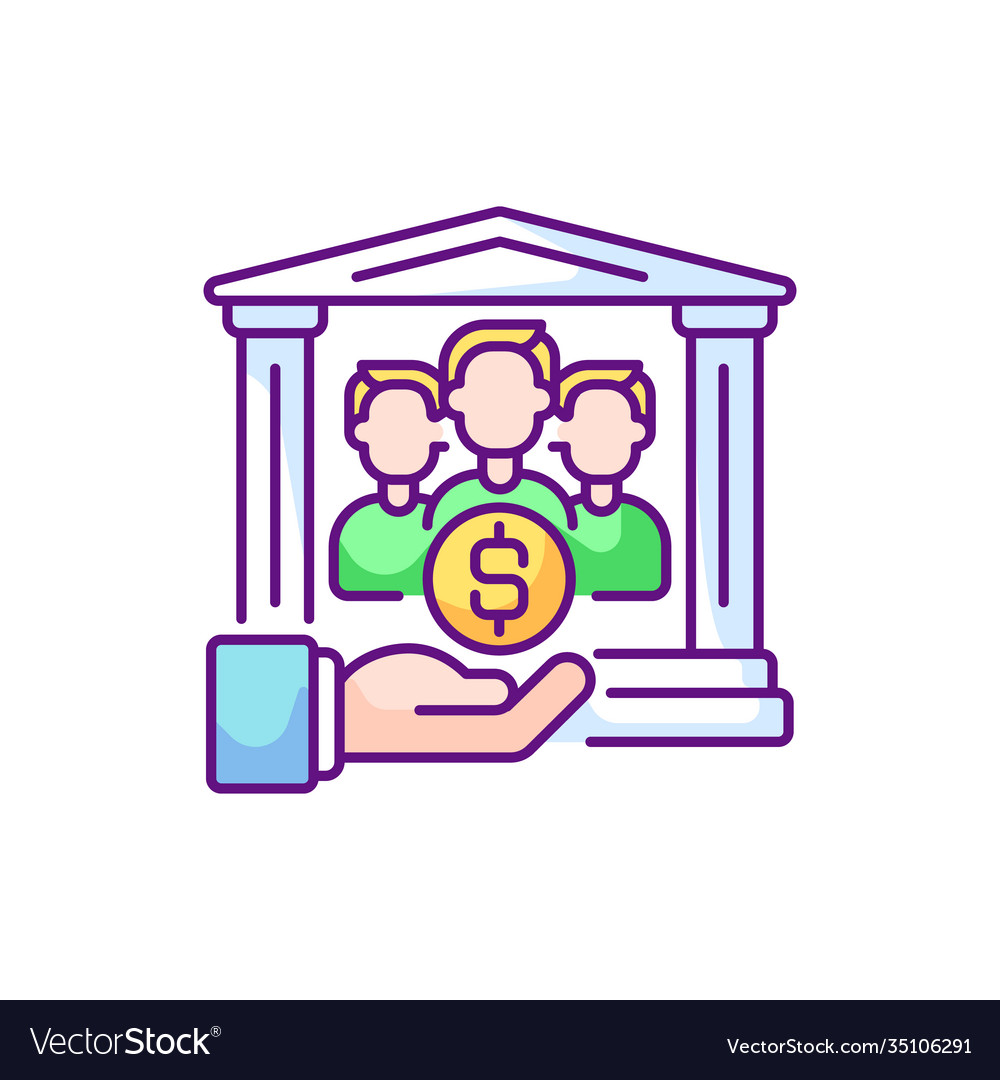 Institutional donor rgb color icon Royalty Free Vector Image Institutional donor rgb color icon Royalty Free Vector Image