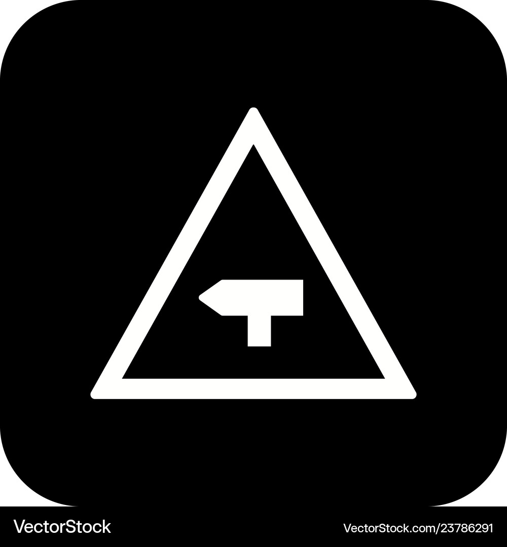 Major cross road sign icon Royalty Free Vector Image