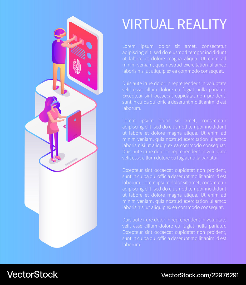 People playing in glasses virtual reality cartoon Vector Image