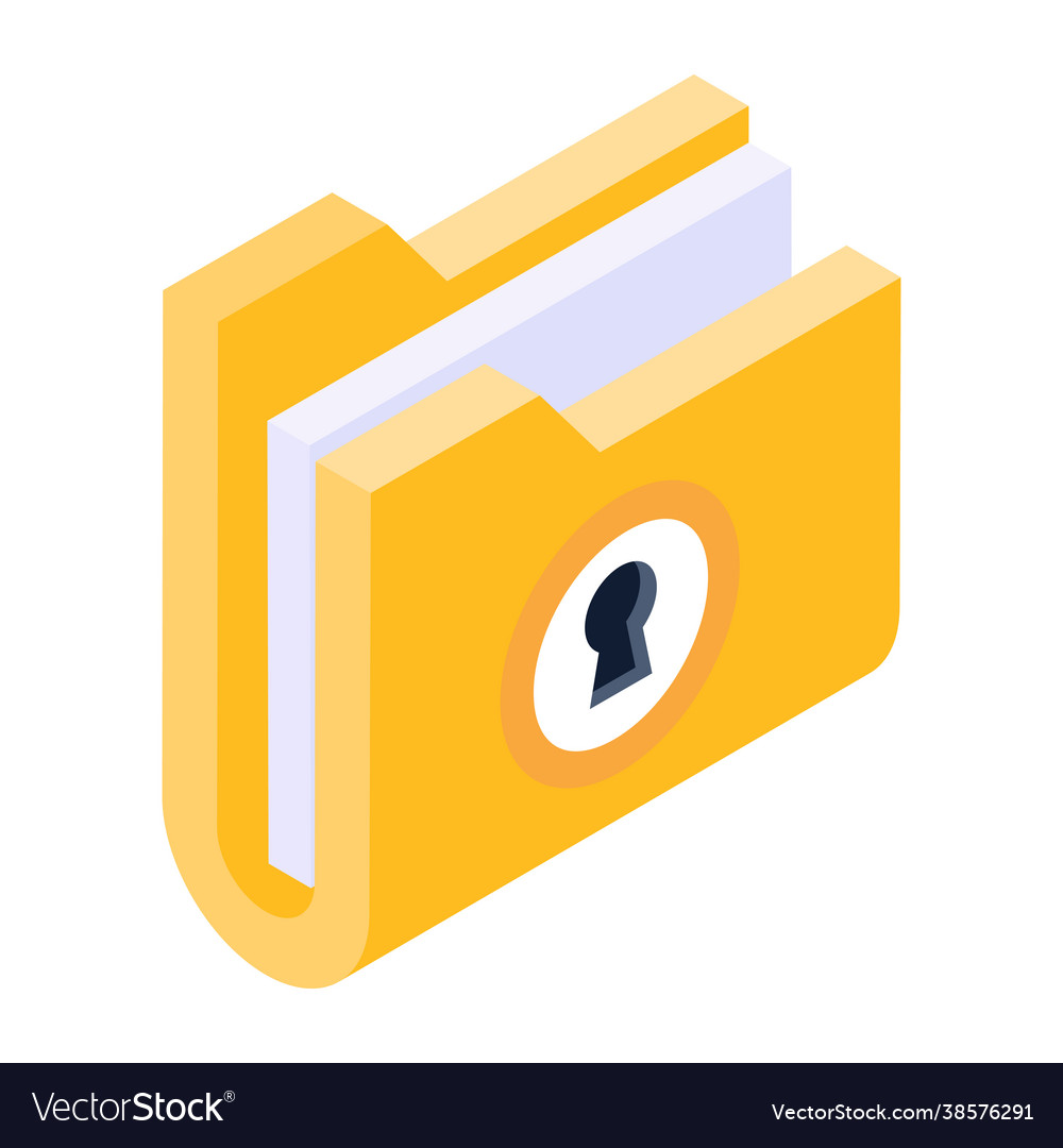 Secure folder Royalty Free Vector Image - VectorStock