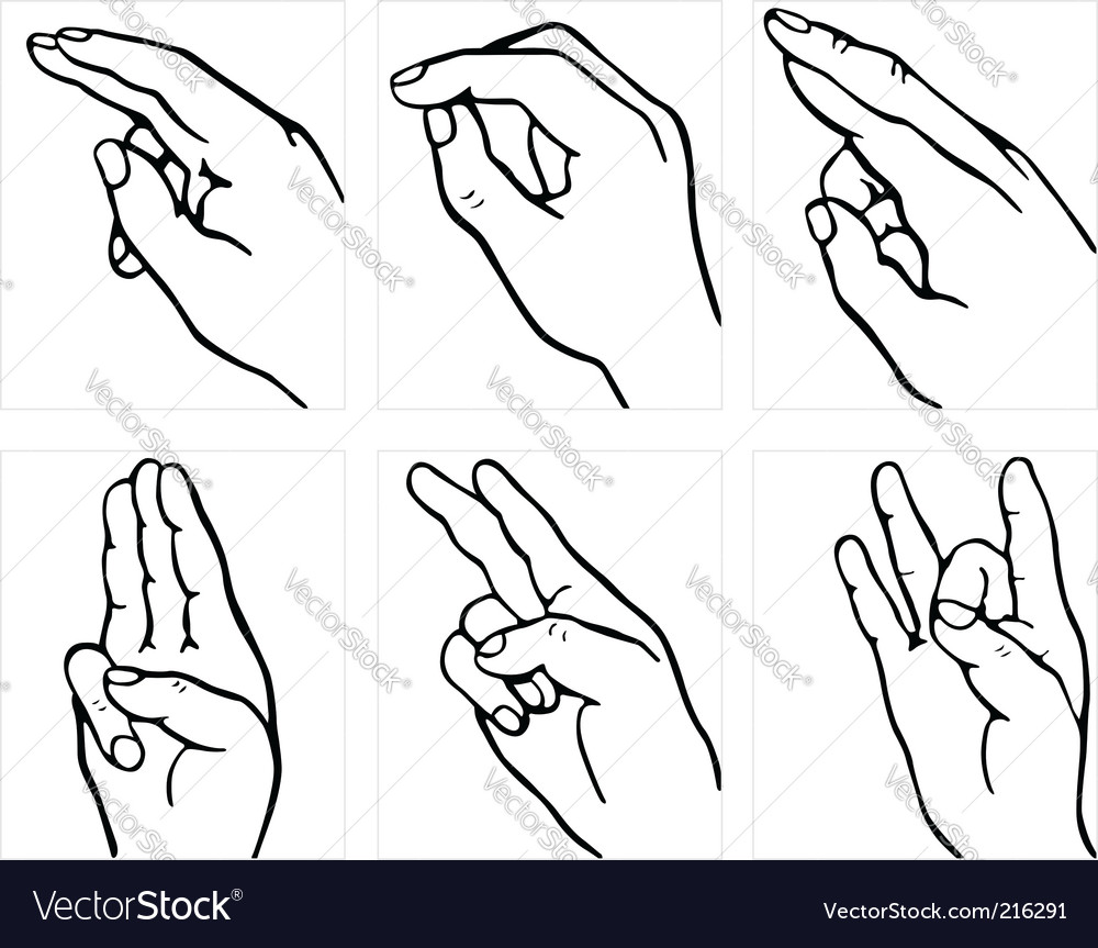 Sign language Royalty Free Vector Image - VectorStock