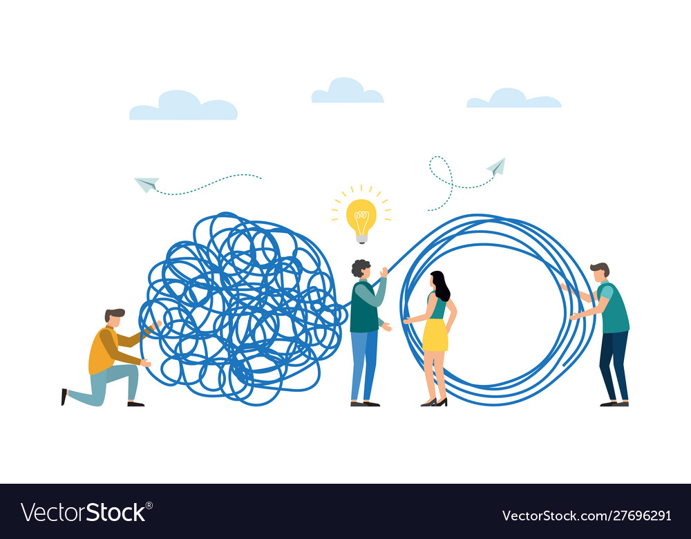 Tangle tangled and unraveled abstract metaphor Vector Image Tangle tangled and unraveled abstract metaphor Vector Image