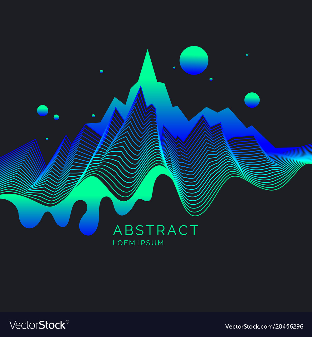 Bright abstract background with a dynamic waves Vector Image