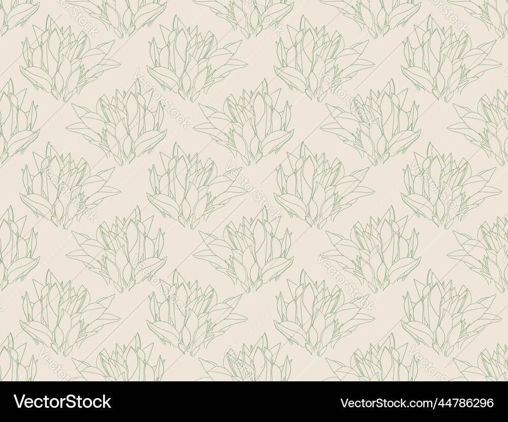 Foliage pattern of leaf plant for textile design Vector Image
