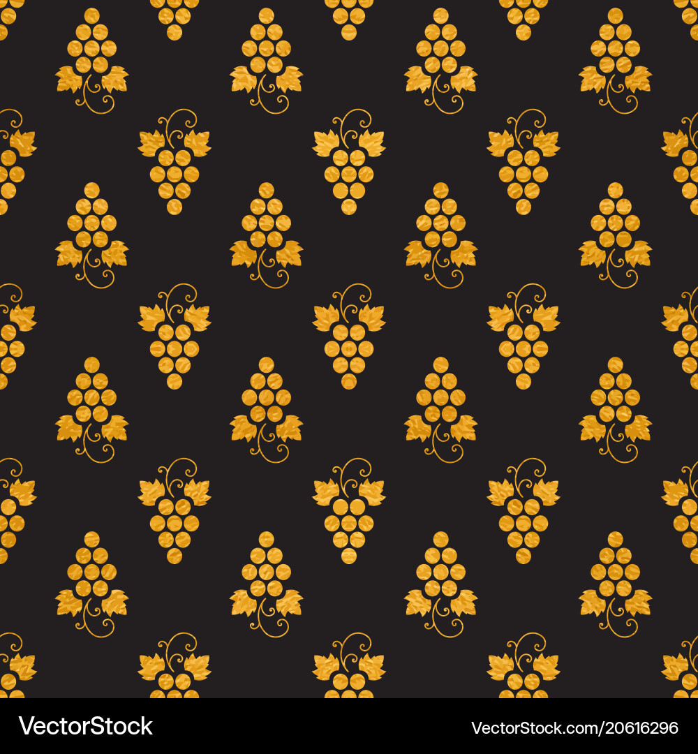 Golg textured seamless pattern of grapes Vector Image