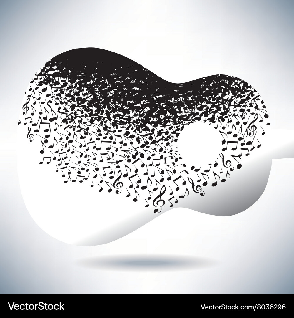 Guitar notes Royalty Free Vector Image - VectorStock