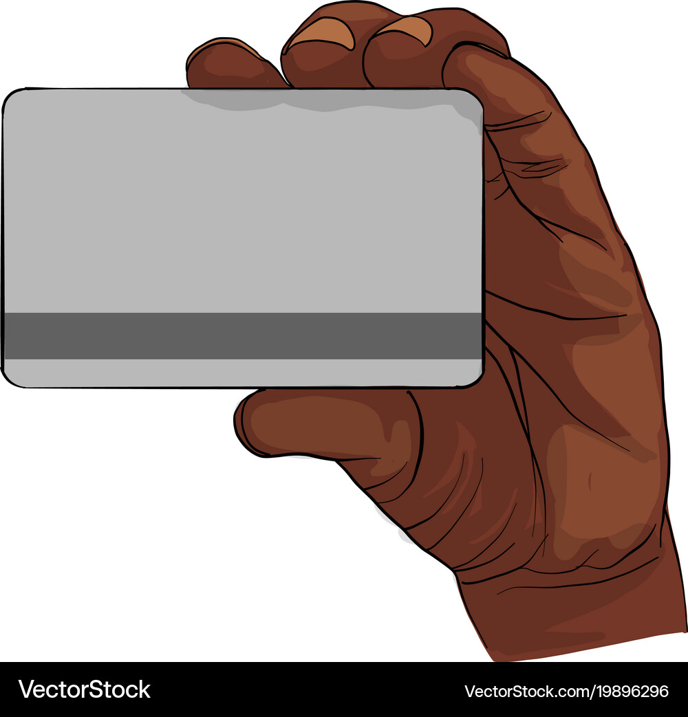Hand holding credit card Royalty Free Vector Image