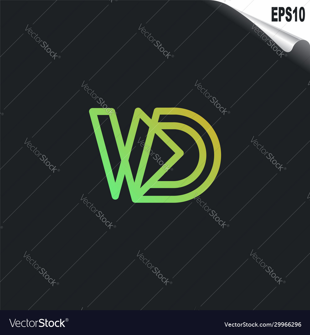 Initial vd logo monogram design template simple Vector Image
