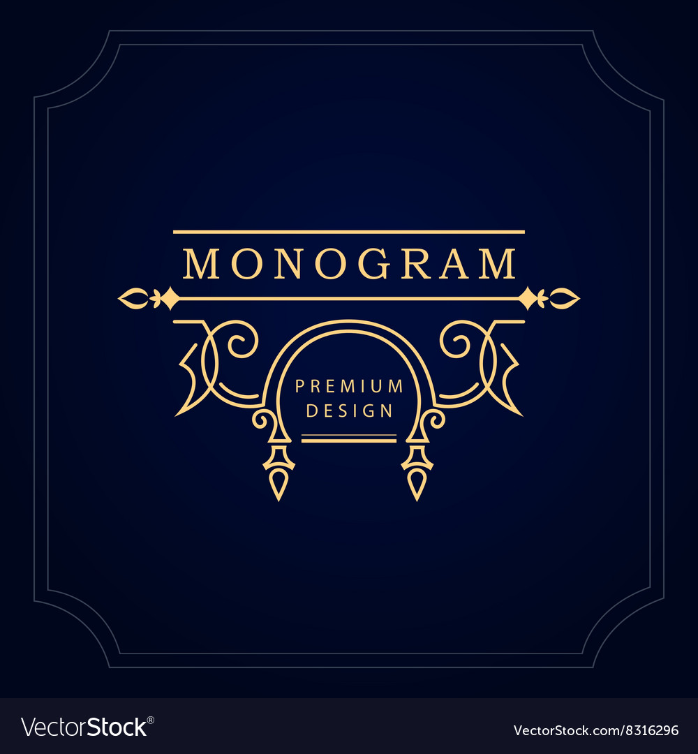 Monogram design elements graceful template Vector Image