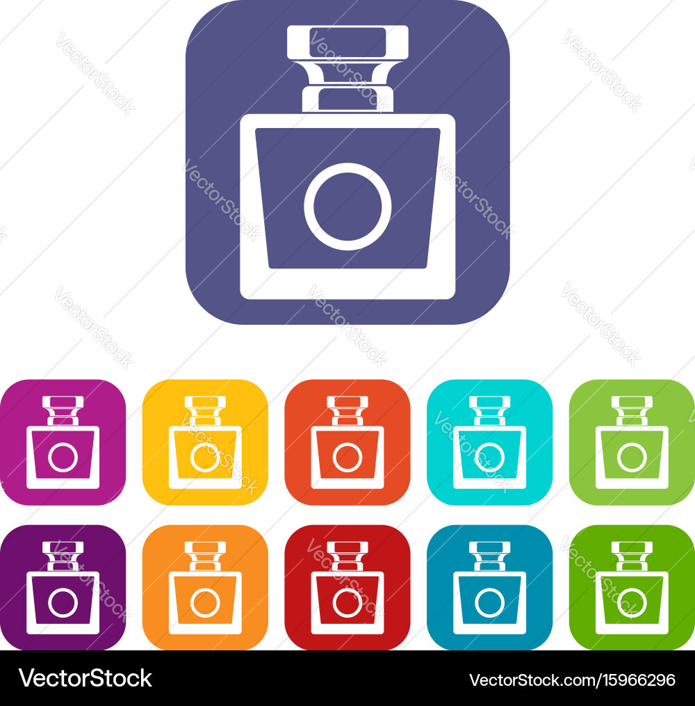 Perfume icons set Royalty Free Vector Image - VectorStock
