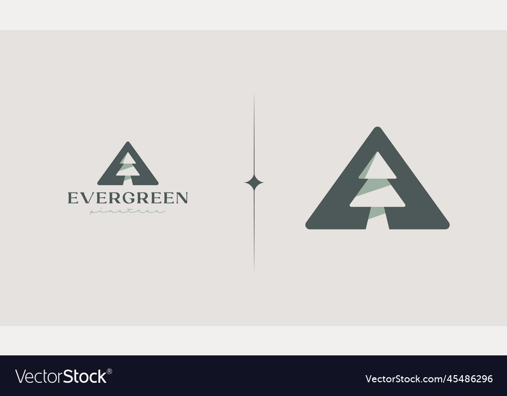 Pine tree logo template universal creative Vector Image
