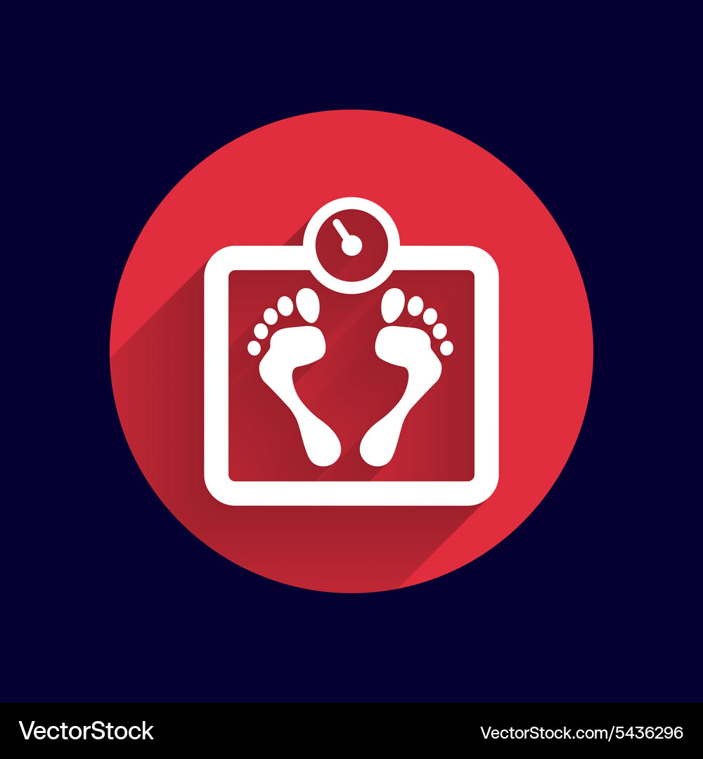 Scale icon iweight diet symbol dieting Royalty Free Vector