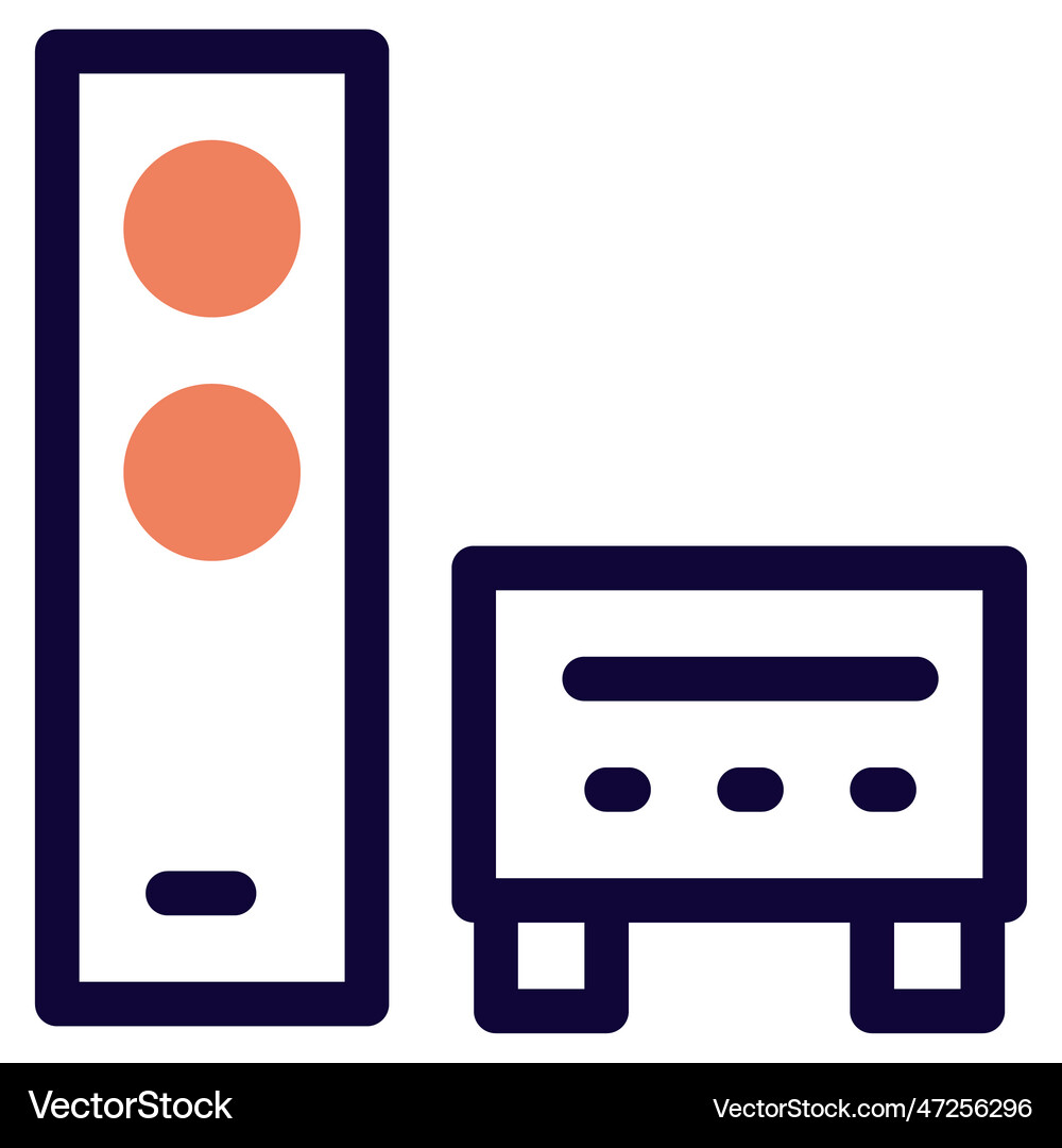 Sound system for entertainment at home Royalty Free Vector
