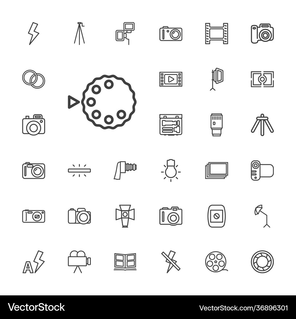 33 Foto-Icons Lizenzfreies Vektorbild - VectorStock