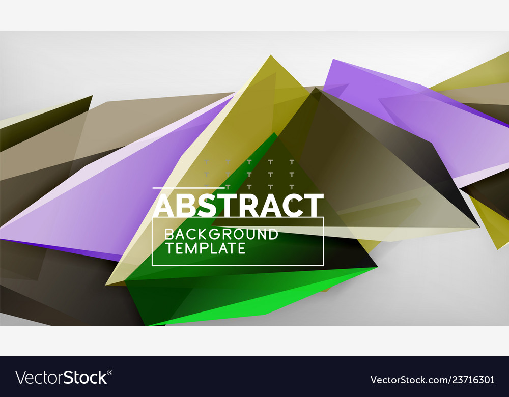 3d triangle geometric background design modern Vector Image