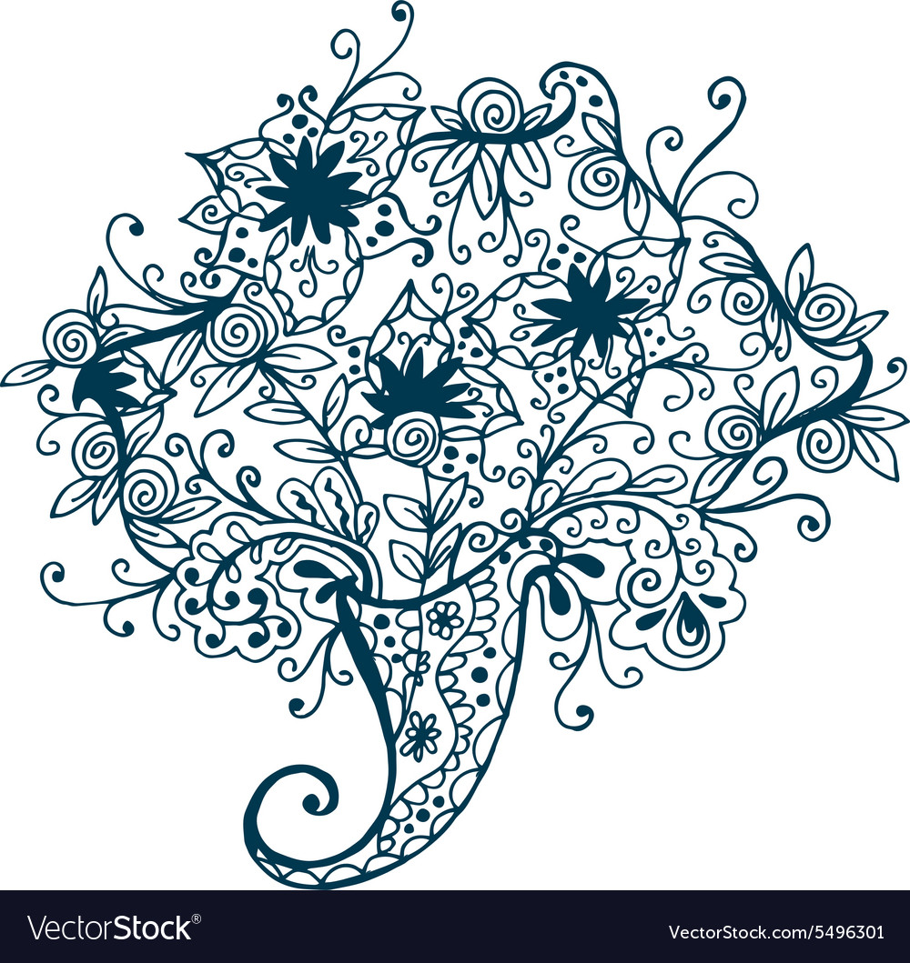 Abstract floral pattern Royalty Free Vector Image