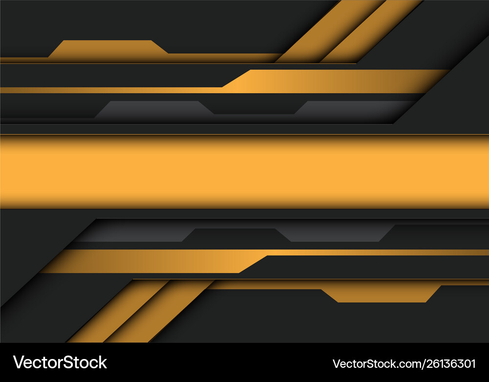 Abstract yellow grey metallic banner circuit Vector Image