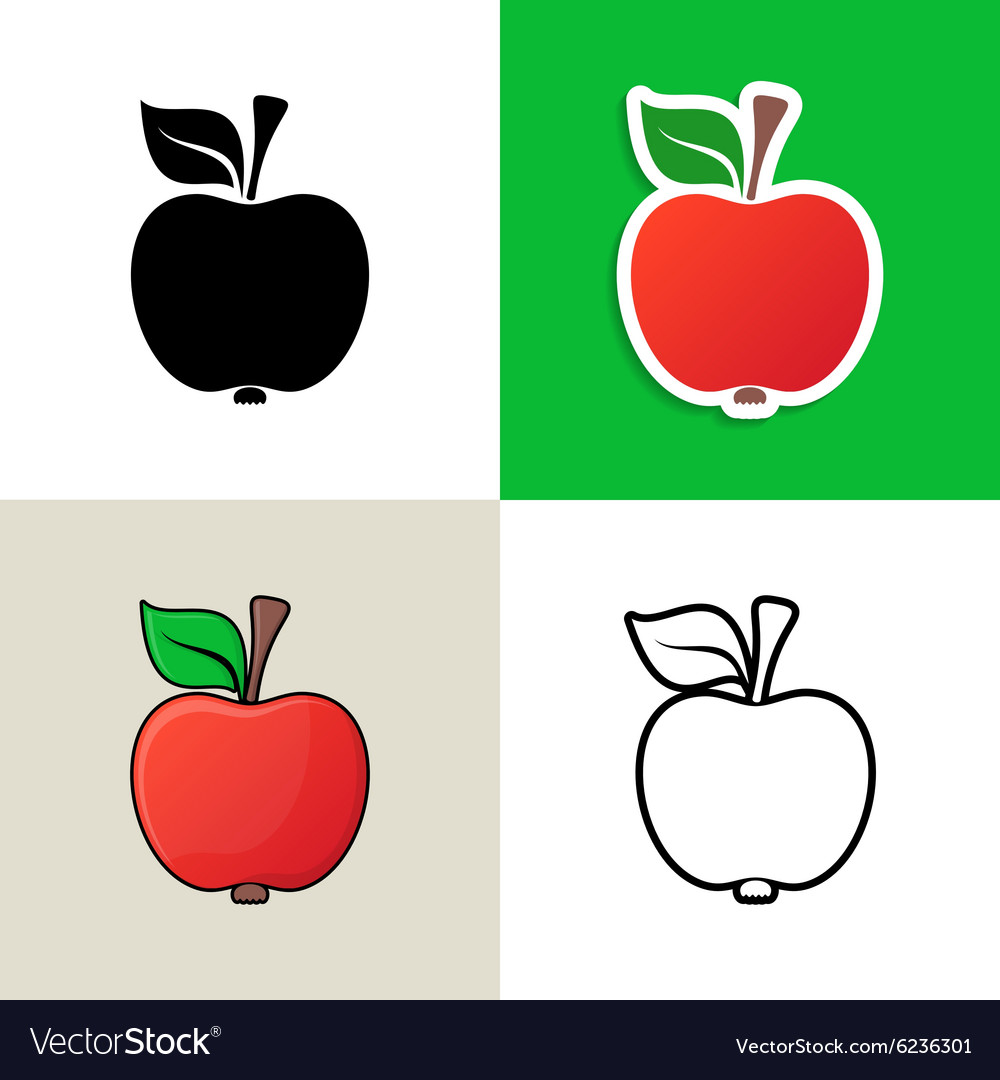 Apple design elements Royalty Free Vector Image