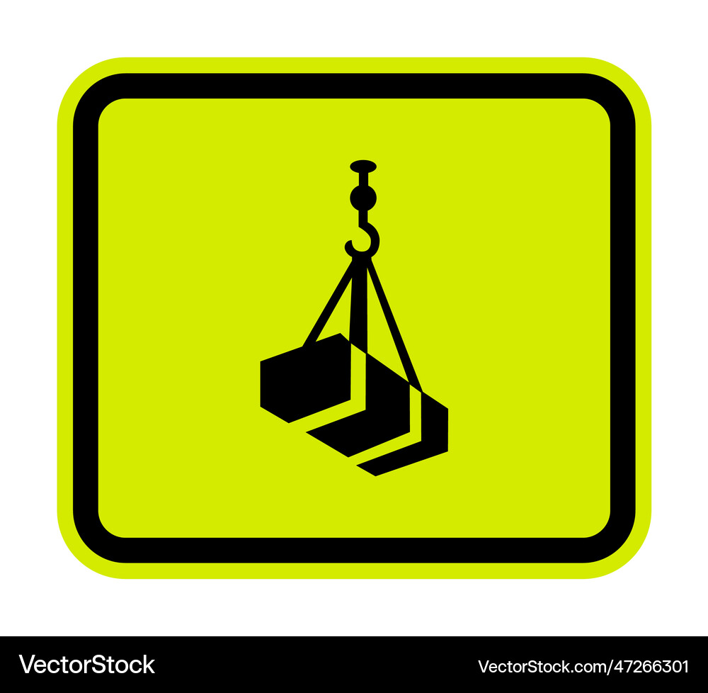 Beware overhead load symbol isolate on white Vector Image