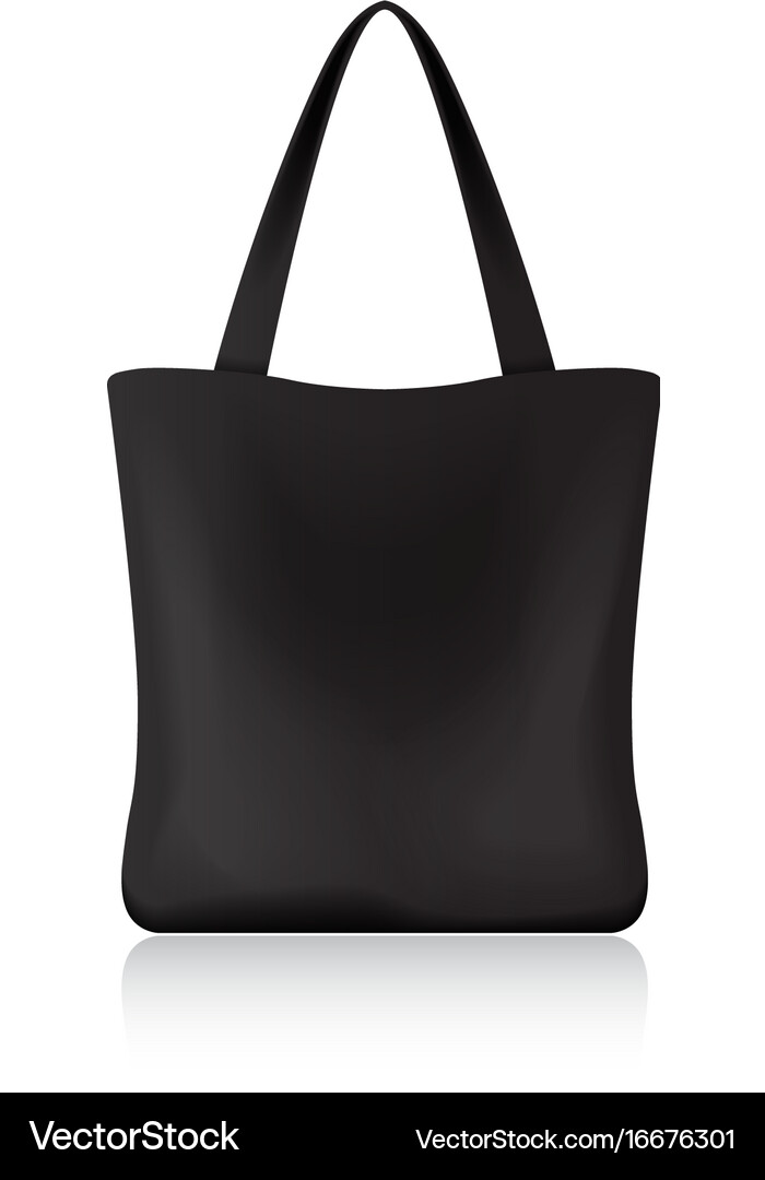 Black shopping bag for your brand package Vector Image