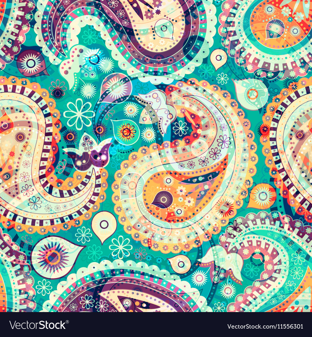 Bright seamless pattern ethnic backdrop abstract Vector Image