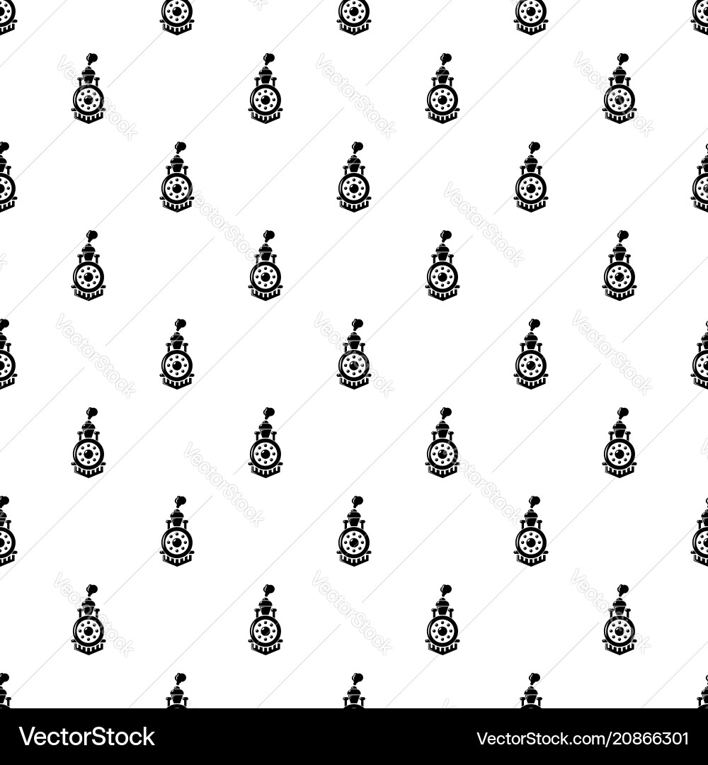 Locomotive pattern seamless Royalty Free Vector Image