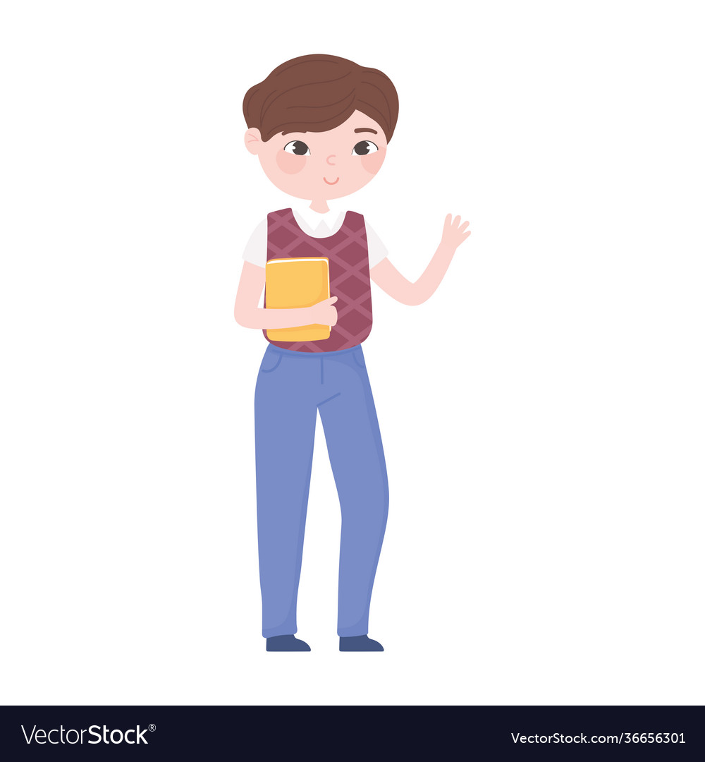 Male teacher character Royalty Free Vector Image