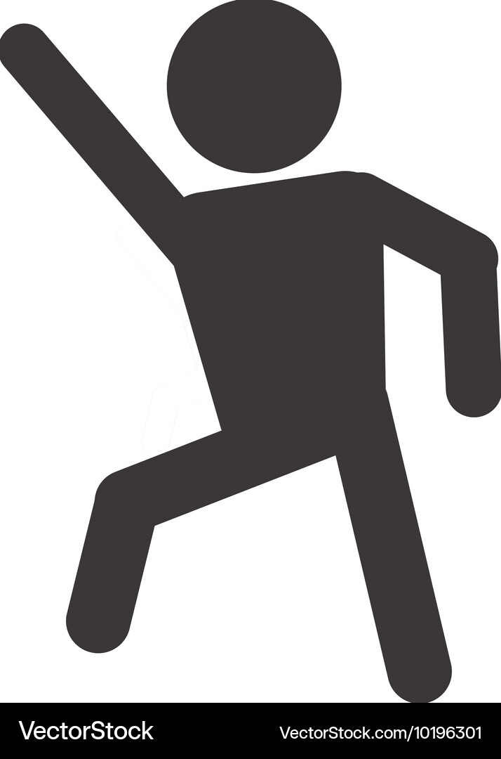 Man pictograph raising hand icon Royalty Free Vector Image