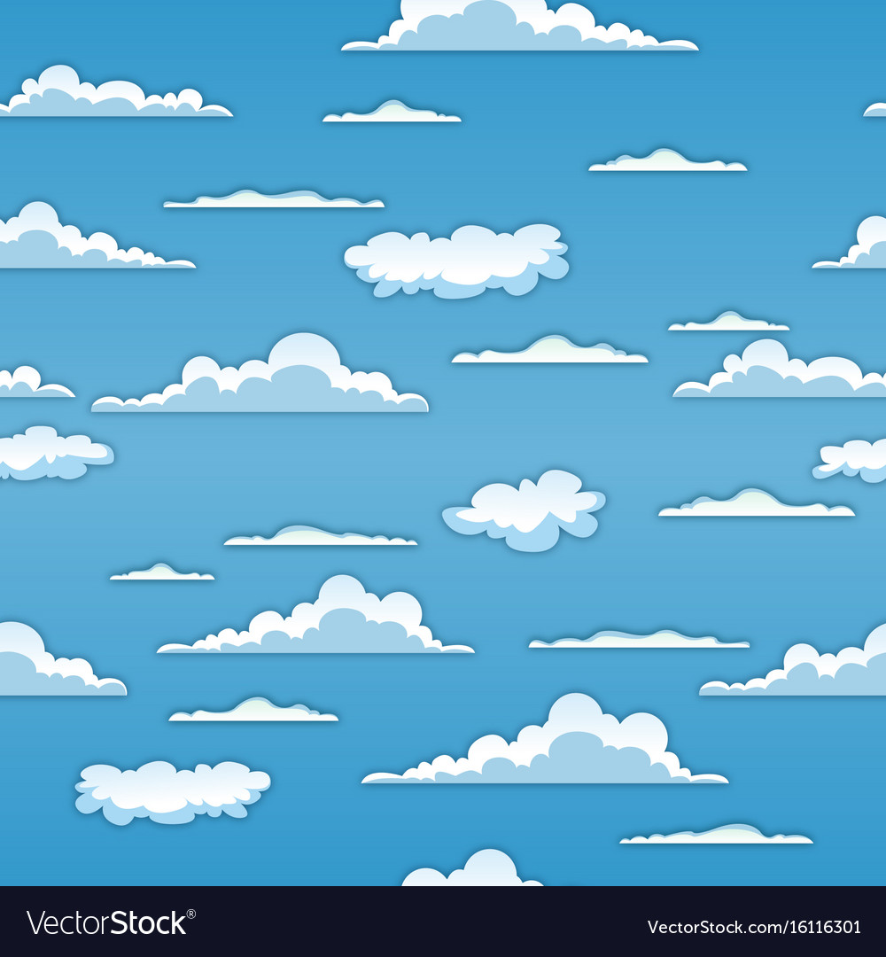 Seamless clouds background Royalty Free Vector Image