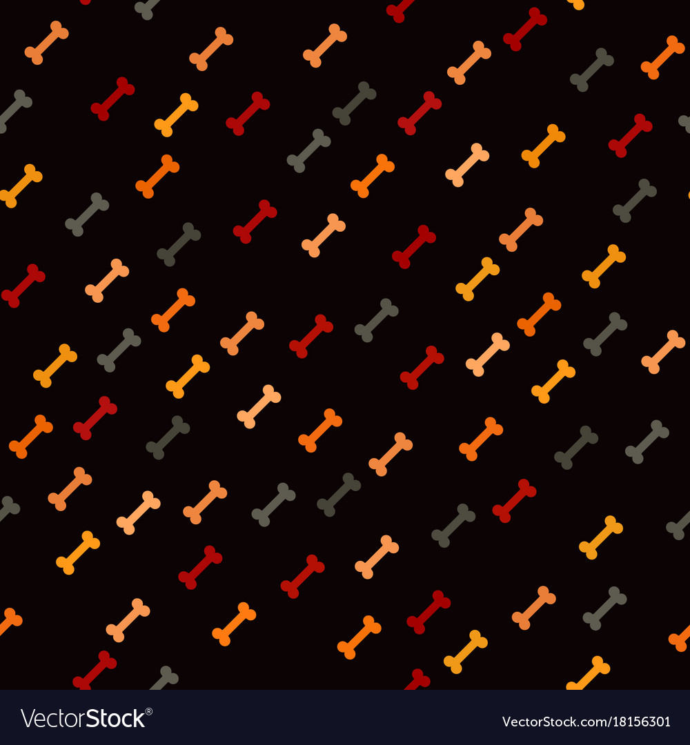 Spooky multicolor bone pattern seamless Royalty Free Vector