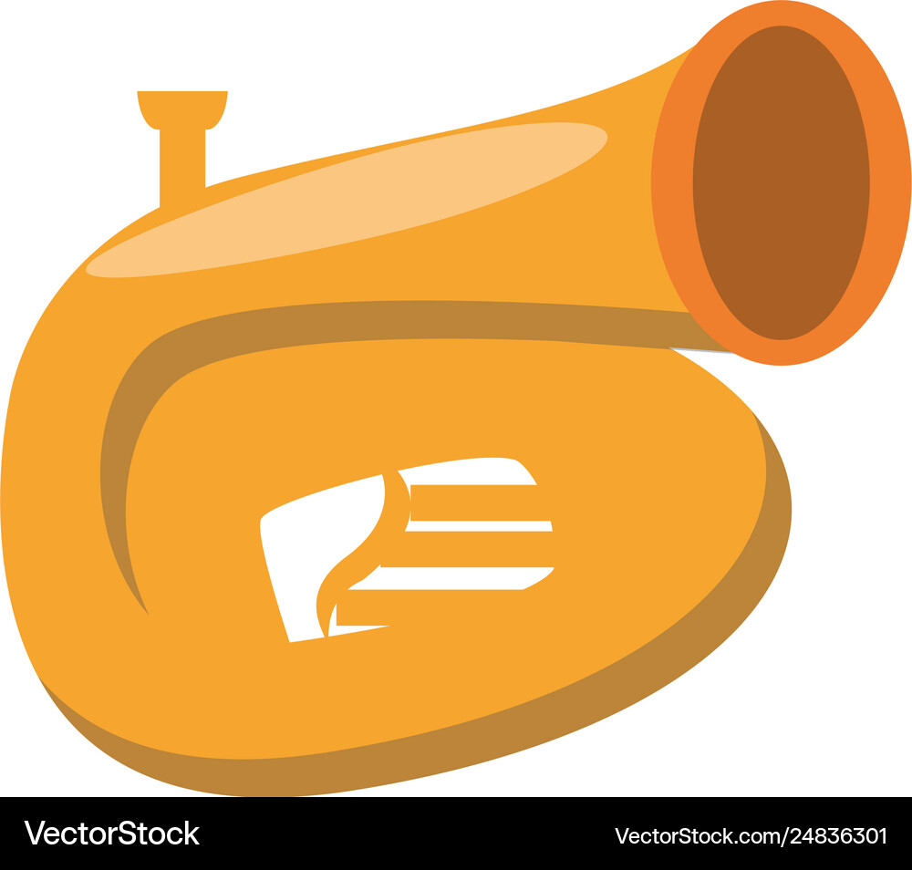 Trumpet music instrument Royalty Free Vector Image
