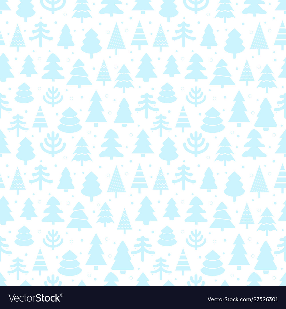 Winter forest seamless pattern Royalty Free Vector Image