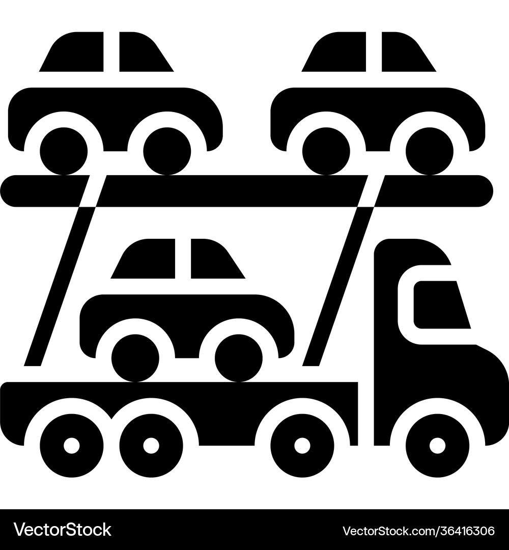 Car carrier trailer icon transportation related Vector Image
