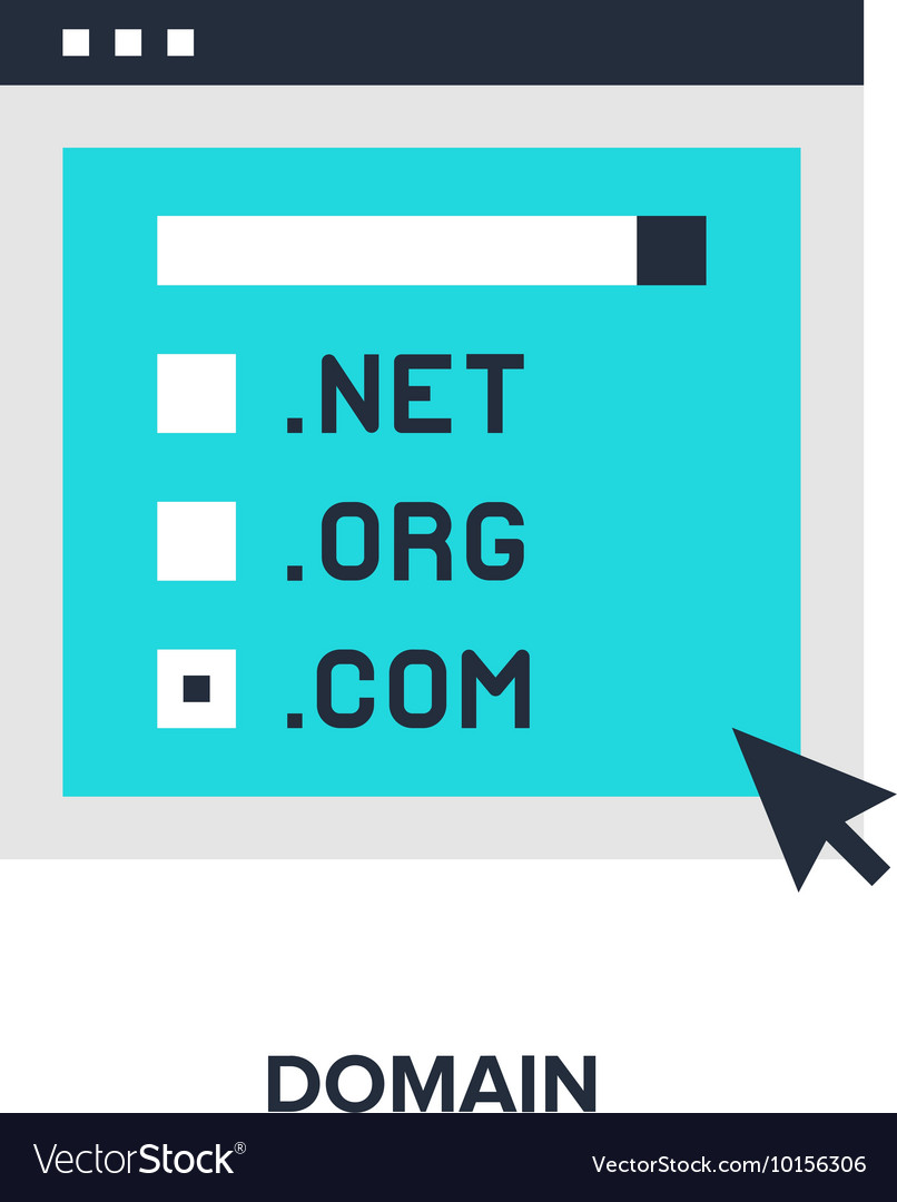 Domain flat concept Royalty Free Vector Image - VectorStock