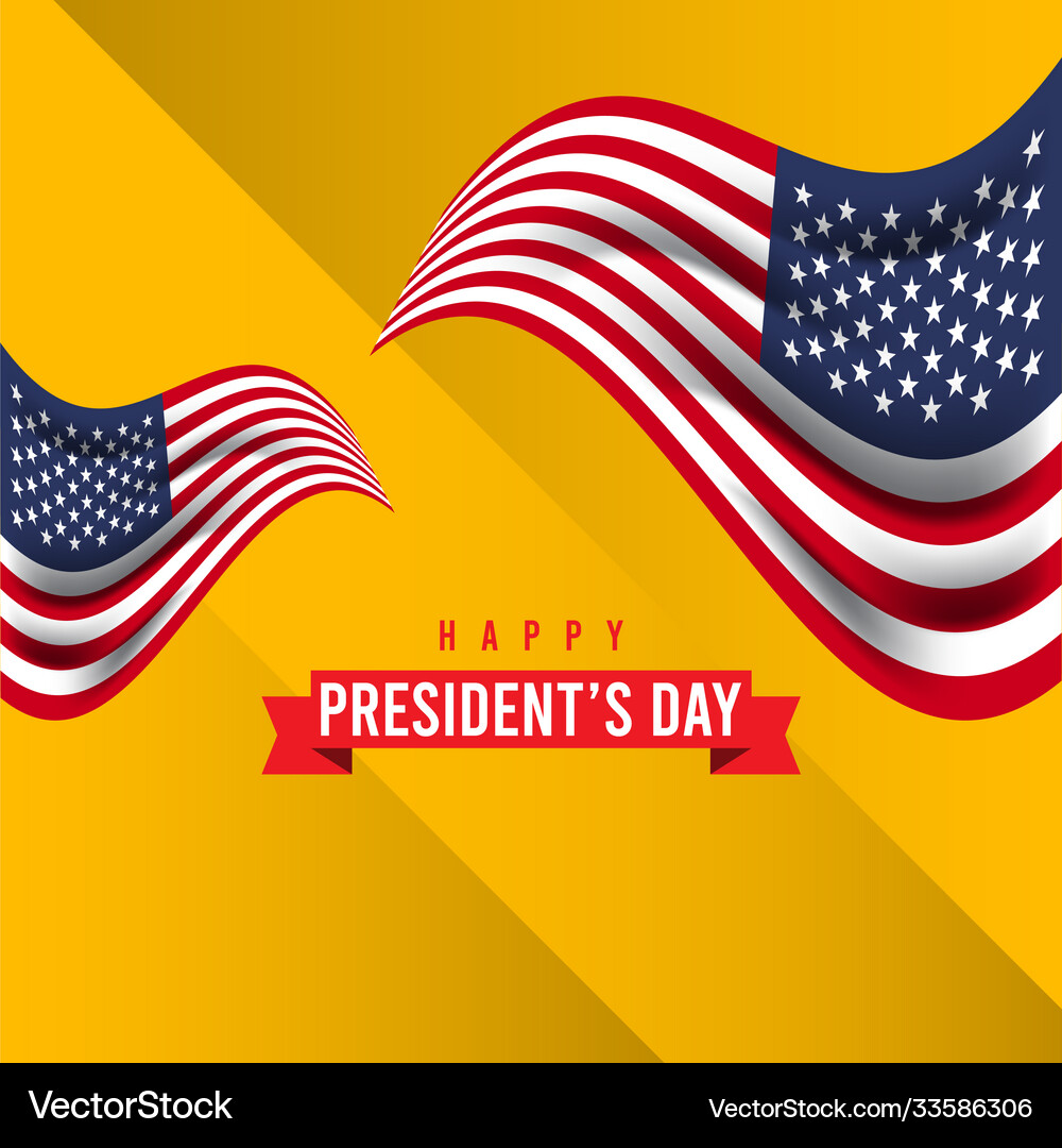 Happy presidents day celebration template design Vector Image