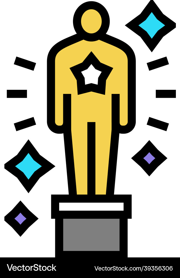 Oscar award color icon Royalty Free Vector Image