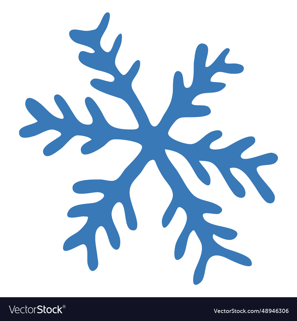Pattern snowflake crystal sticker Royalty Free Vector Image