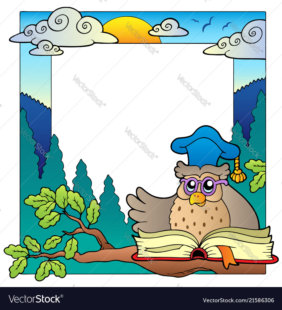 School theme frame 4 Royalty Free Vector Image