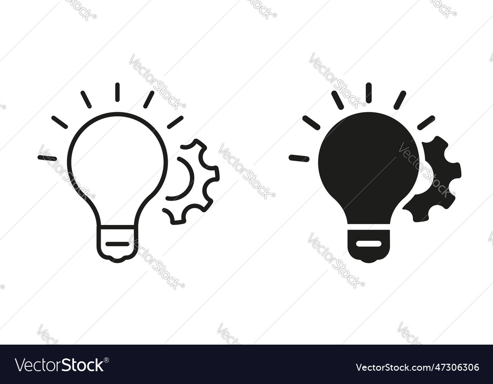Technology innovation light bulb cog wheel Vector Image