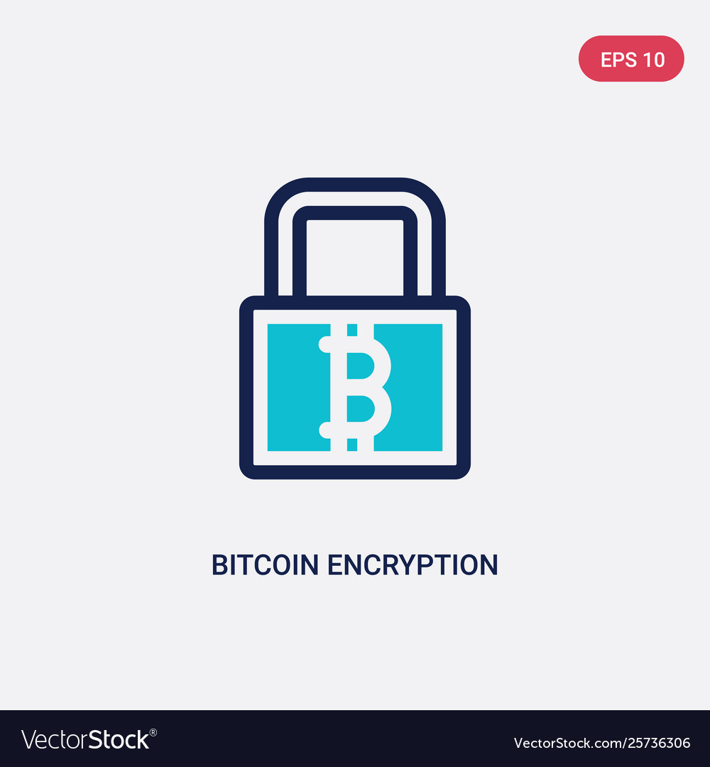 Two color bitcoin encryption icon from Royalty Free Vector Two color bitcoin encryption icon from Royalty Free Vector