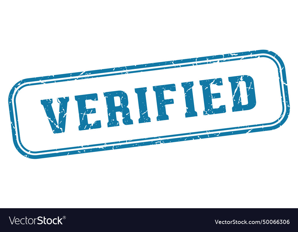 Verified stamp verified rectangular stamp on Vector Image