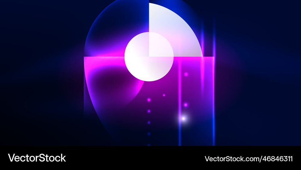 Abstract background shiny glowing neon color round