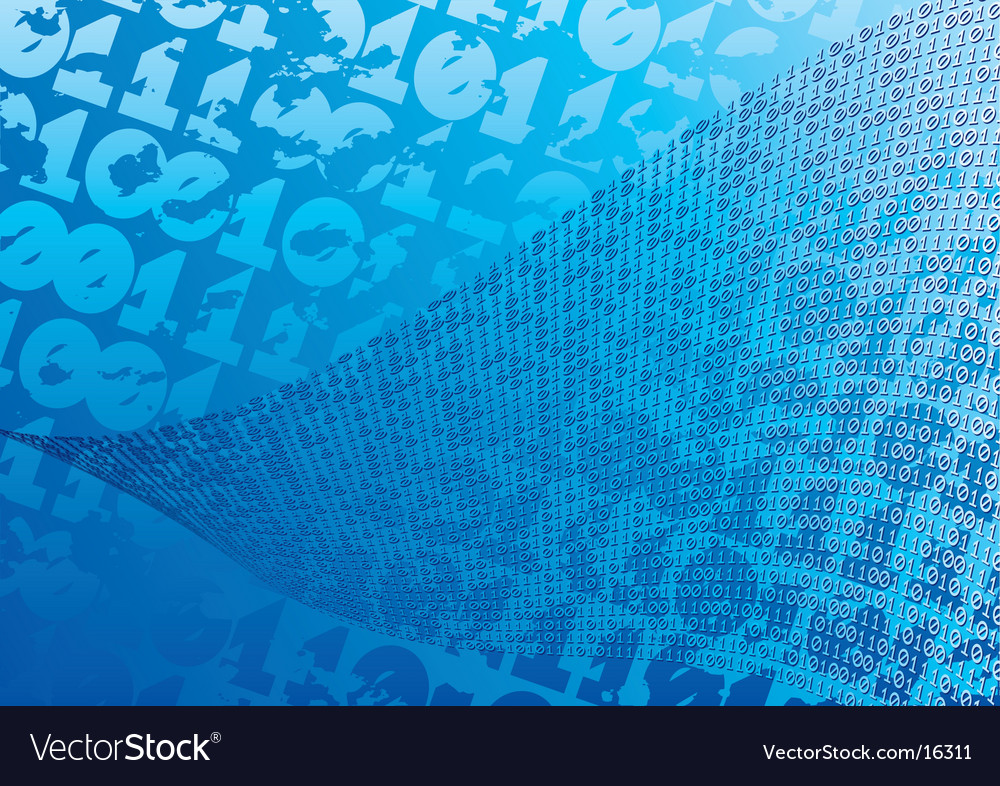 Abstract blue background digits Royalty Free Vector Image