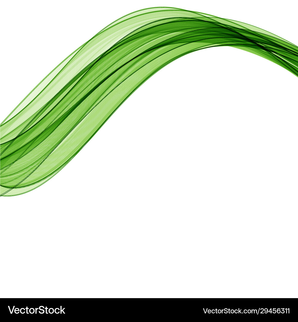 Abstract green wavy lines colorful background Vector Image