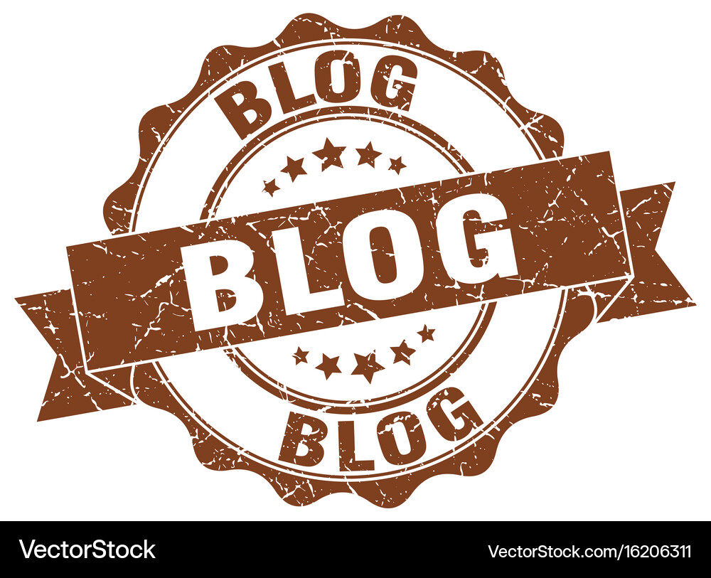 Blog stamp sign seal Royalty Free Vector Image