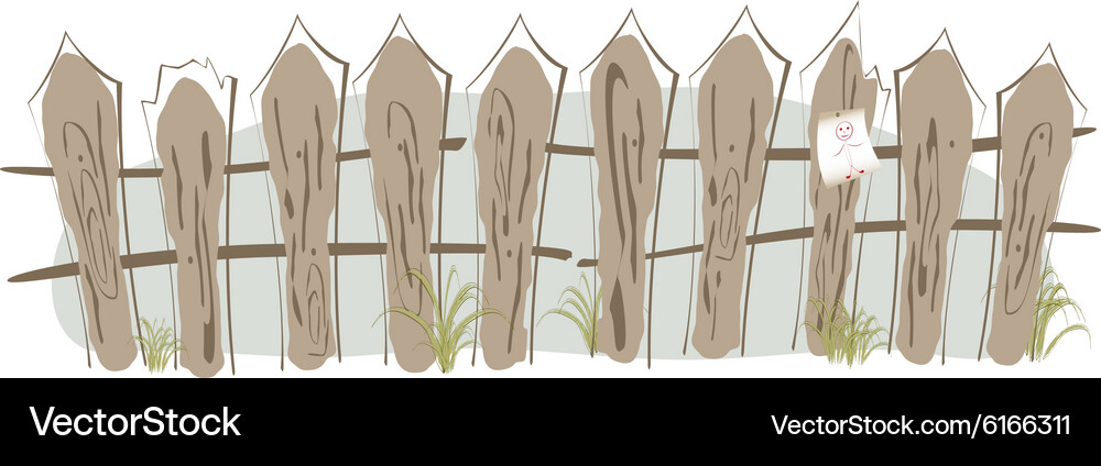 Border in form a fence painted in Royalty Free Vector Image