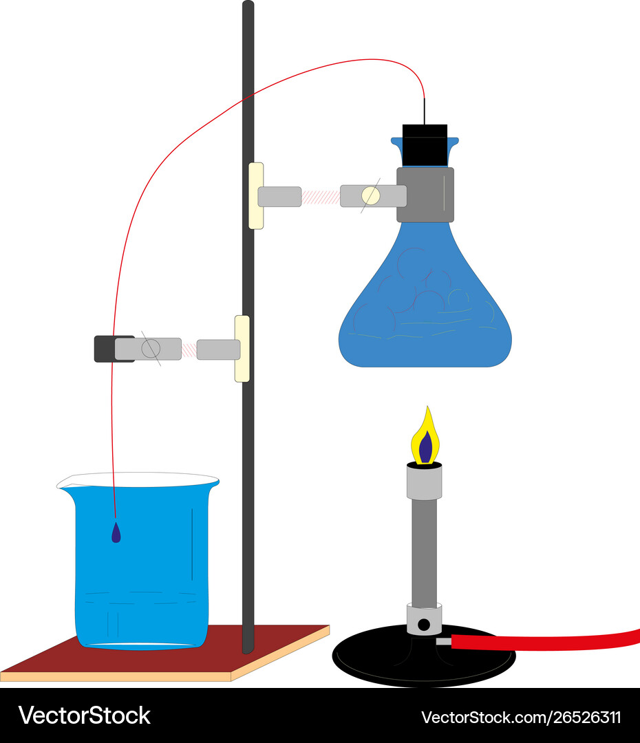 Chemical laboratory equipment eps10 Royalty Free Vector